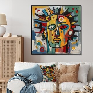 Designart "Yellow And Red Dreamy Marbles" Abstract Marble Framed Wall ...