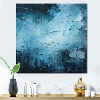 Designart "White And Blue Abstract Element Fight I" Abstract Shapes ...