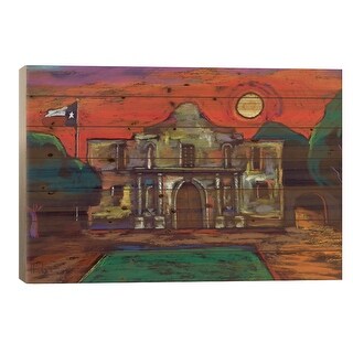 Remembering The Alamo Print On Wood by David Hinds - Multi-Color - Bed ...