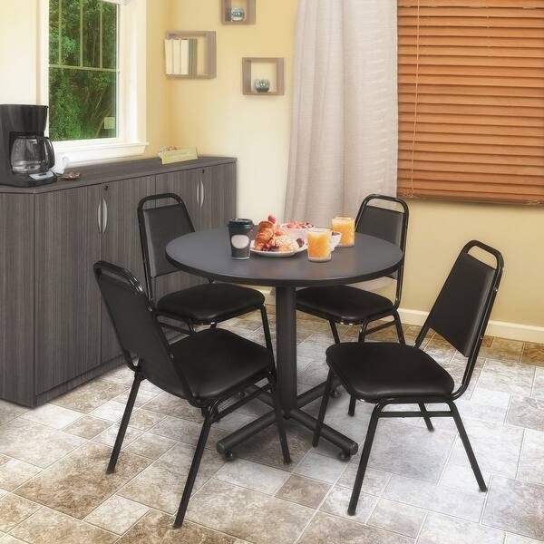 Regency Seating Kobe Wood/Metal/Laminate 42-inch Round Table With 4 ...
