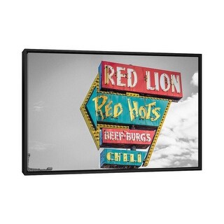 iCanvas "Red Hot Sign" by Pixy Paper Framed - Bed Bath & Beyond - 37046553