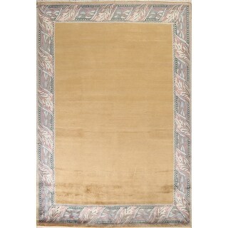 Bordered Nepalese Oriental Dining Room Area Rug Handmade Wool Carpet ...