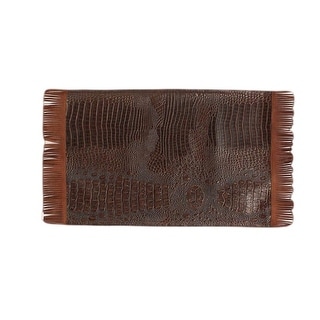 M&F Western Placemats Country Croco 4 Piece Dark Brown - Bed Bath ...