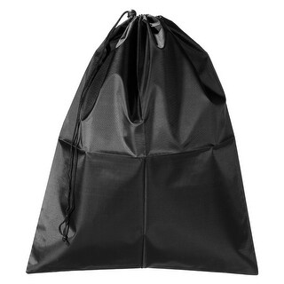Drawstring Bag, Clothing Bedding Organizer Bags for Home Camping Black ...