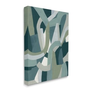 Stupell Abstract Jigsaw Shapes Layered Green Limestone Canvas Wall Art ...