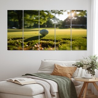 Designart "Golf Putting Green Tranquility III" Sports Multipanel Canvas ...