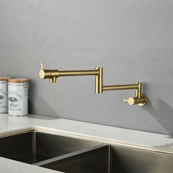 Single Handle Wall Mounted Pull Out Stainless Steel Kitchen Faucet ...