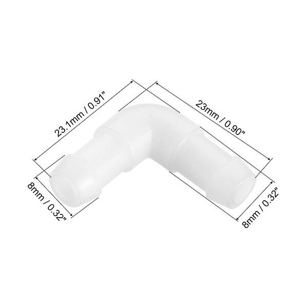 2pcs Barb Hose Fitting 8mm Barbed Dia. Elbow Coupler Quick Connector ...