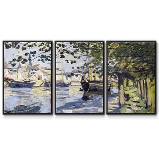 The Seine at Rouen (La Seine a Rouen), 1872 - Multi Piece Framed Canvas ...