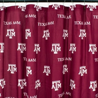 Texas A&M Aggies Printed Shower Curtain Cover - 70" x 72" - Bed Bath ...