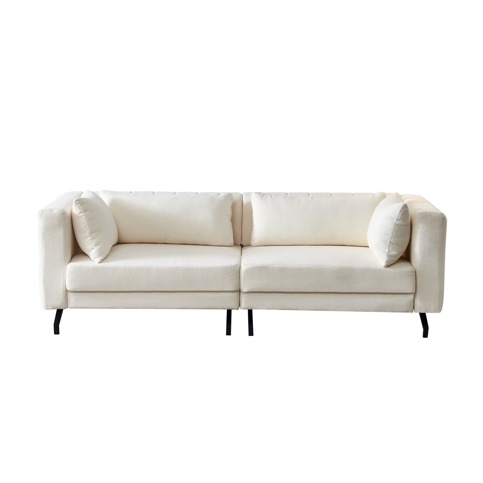 89" Fluffy Cloud Couches Sectional, Modern Minimalist Sofas With Two ...