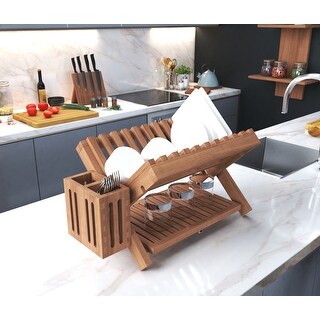 Manada Teak Dish Rack - Bed Bath & Beyond - 39895924
