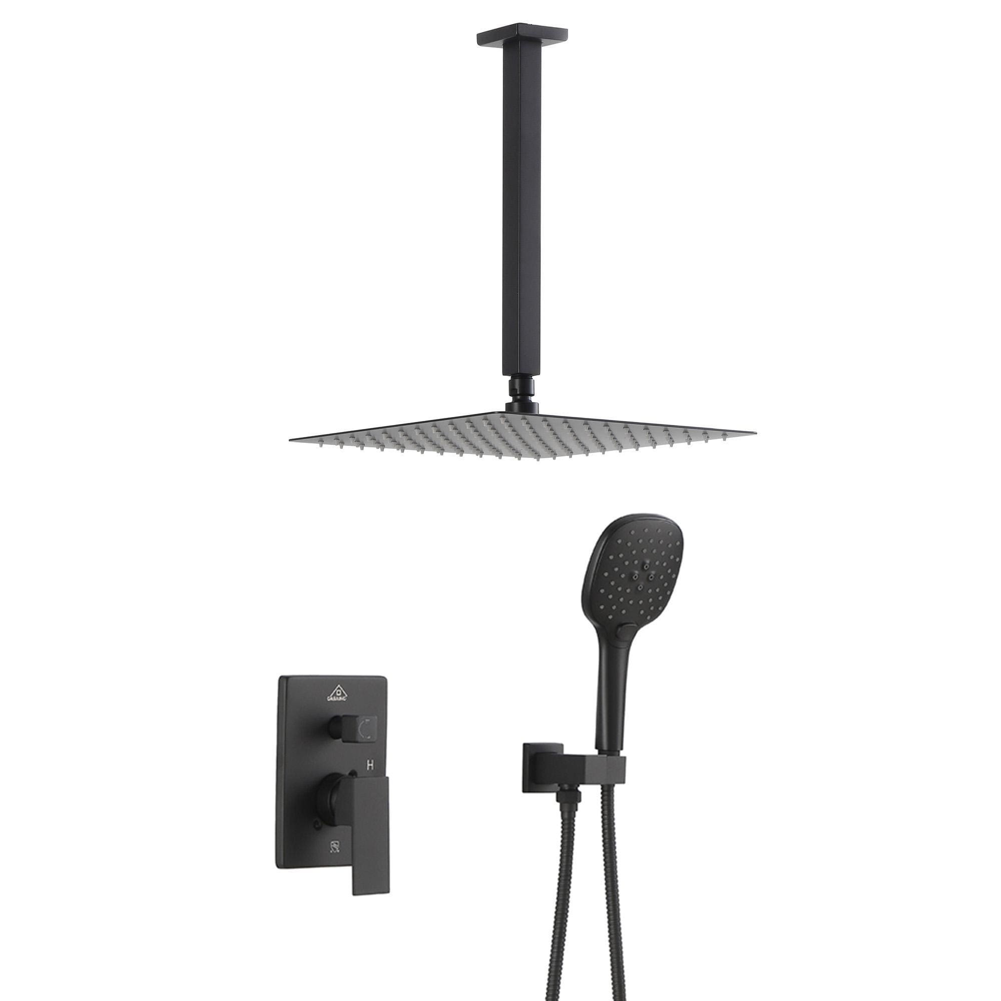 Shower System Bathroom Luxury Rain Mixer Shower Combo Set Wall Mounted ...