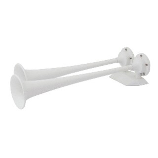 17" White Contemporary Dual Trumpet Air Horn 12V - Bed Bath & Beyond ...