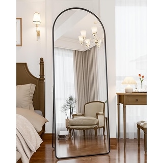 66"x23" Floor Mirror, Full Length Mirror with Stand, Arched Wall Mirror ...