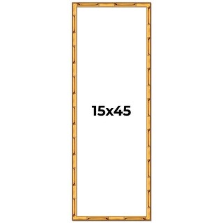 15x45 Frame Gold Bamboo Solid Wood Picture Frame | 1 Inch Moulding ...
