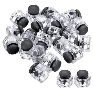 Cord Locks, 50 Pack Hexagonal Spring Toggle Stopper, Clear Black ...