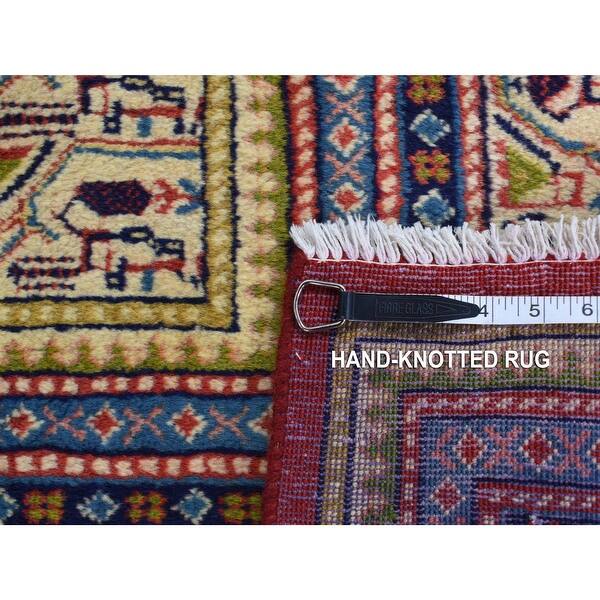 Shahbanu Rugs Tomato Red, New Zoroastrian Saroogh, Full Pile, Pure Wool ...