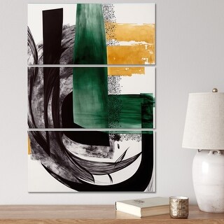 Designart "Modern Green Art Deco VI" Modern Transitional Canvas Art ...
