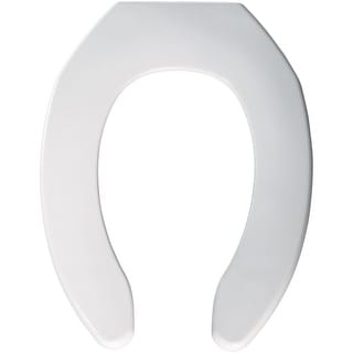 Bemis Elongated Commercial Plastic Open Front Less Cover Toilet Seat ...