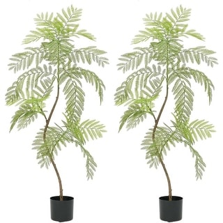2Pcs Artificial Jacaranda Mimosifolia Tree, Lifelike Faux Tree Indoor ...