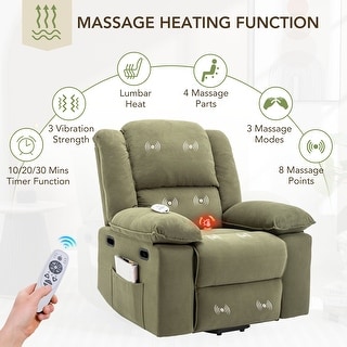 Massage Recliner Power Lift Chair for Elderly, Living Room Rocking ...