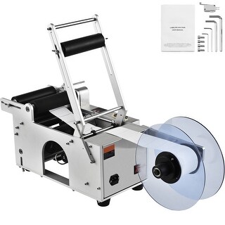 Semi-Automatic Round Labeling Machine, 20-50pcs/min, Electric Bottle ...