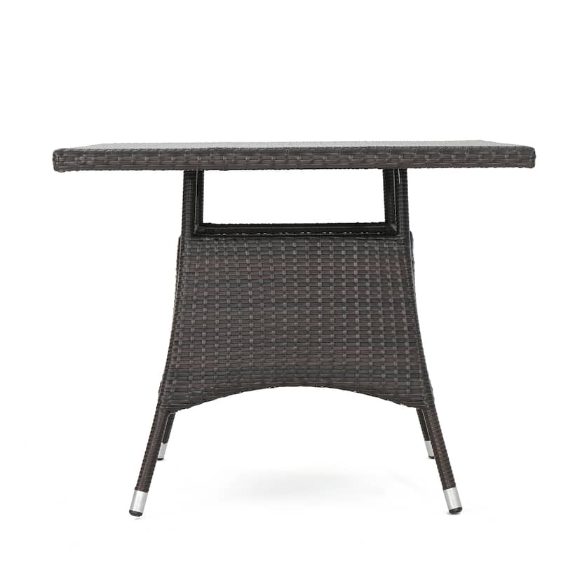 Corsica Outdoor Wicker Square Dining Table (ONLY) by Christopher Knight ...