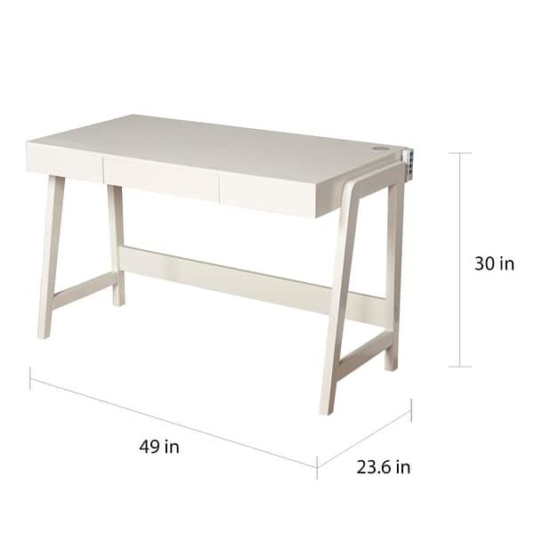 Simple Living Modernist Rectangular Tech Integrated Desk - Bed Bath ...