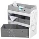 Miffy Play Shelf - Bunny Grey - Roba Children's Multi-Bin Toy Organizer ...