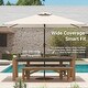 6.5' x 10' Rectangular Patio Umbrella with UV Protection, Push Button ...