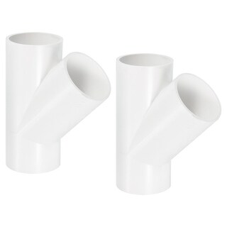 2" PVC Pipe Fittings 2pcs 6 Way 45 Degree Angle Water Joint Connectors ...