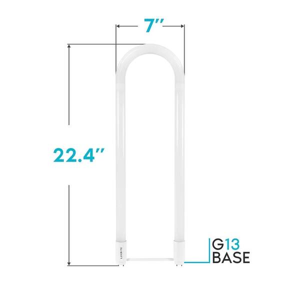 Luxrite U Bend LED Tube Light, T8 T12, 18W (32W Equivalent), 2100 ...