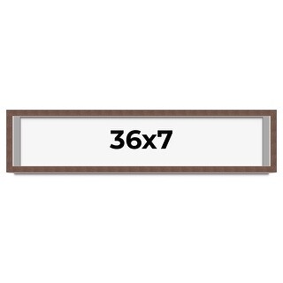 36x7 Shadow Box Frame Brown | 1.125 inches Deep Real Wood Rustic - Bed ...