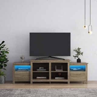Modern Wood Grain Color TV Stand for 75 inch TV , 16 Colors LED TV ...