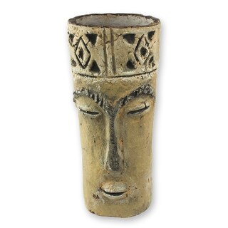 Novica Handmade Long Face Ceramic Decorative Vase - Bed Bath & Beyond ...