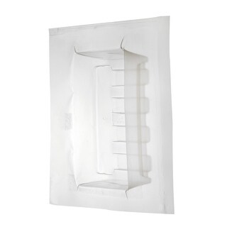 3 in. Plastic Rectangle White Vapour Barrier- Quadruple - Bed Bath ...
