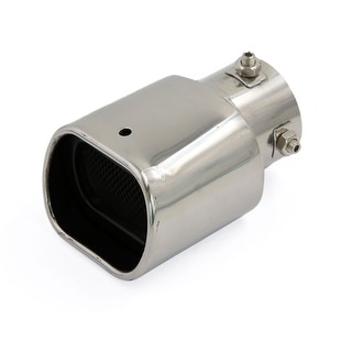 Unique Bargains Silver Tone Modified Silencer Exhaust Muffler Tip Pipe ...
