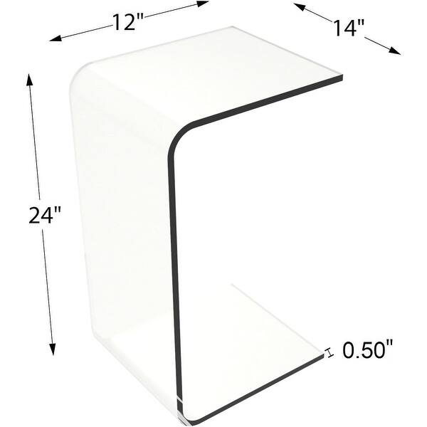 Clear Acrylic Side Multipurpose Use as a Lap Desk, Coffee, End Table ...