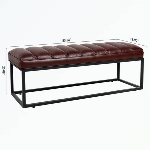 Metal Base Upholstered Bench for Bedroom and Entryway - Bed Bath ...