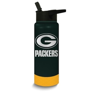 NFL Green Bay Packers Stainless Steel Silicone Grip 24 Oz. Water Bottle ...