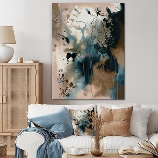 Designart "Blue Abstract Reflections Ii" Abstract Wall Decor - Bed Bath ...