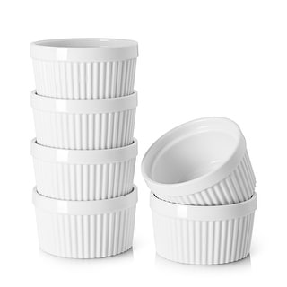 DOWAN 8oz White Ramekins Bowls Set of 6 - Bed Bath & Beyond - 37635130