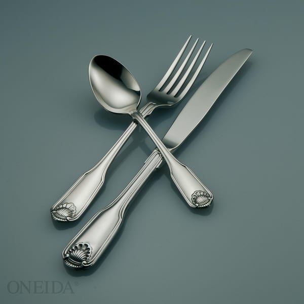 Oneida 18/10 Stainless Steel Classic Shell Teaspoons (Set of 36) - Bed ...