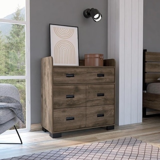 Neptune Dresser with Double Drawer, 4 Single Drawers and Metal Rails ...