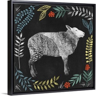 "Chalkboard Farmhouse Collection G" Black Float Frame Canvas Art - Bed ...