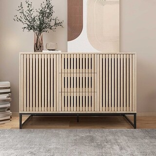 Natural decorative storage cabinet with doors Suitable for most rooms ...