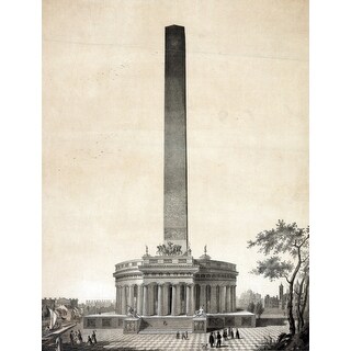 Washington Monument Print Showing The Washington Monument As Designed ...