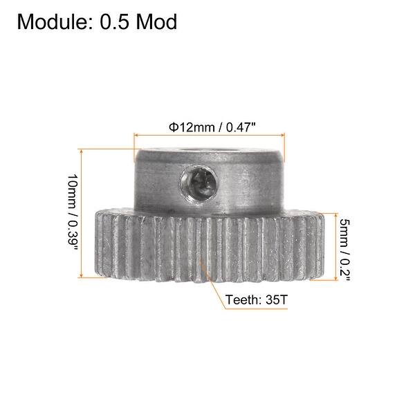 Step Spur Gear 3mm Inner Hole 35T Mod 0.5 Aluminum Alloy Motor Gear ...