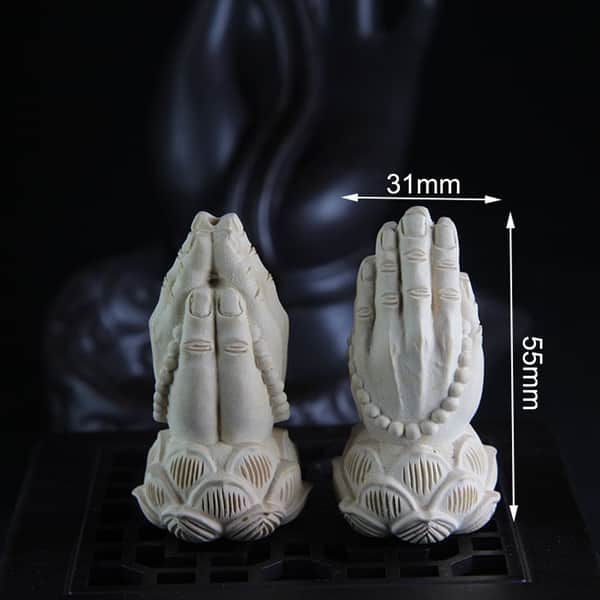 Buddha Hand Statue Exquisite Hand Carved Wood Micro Landscape Ornament ...